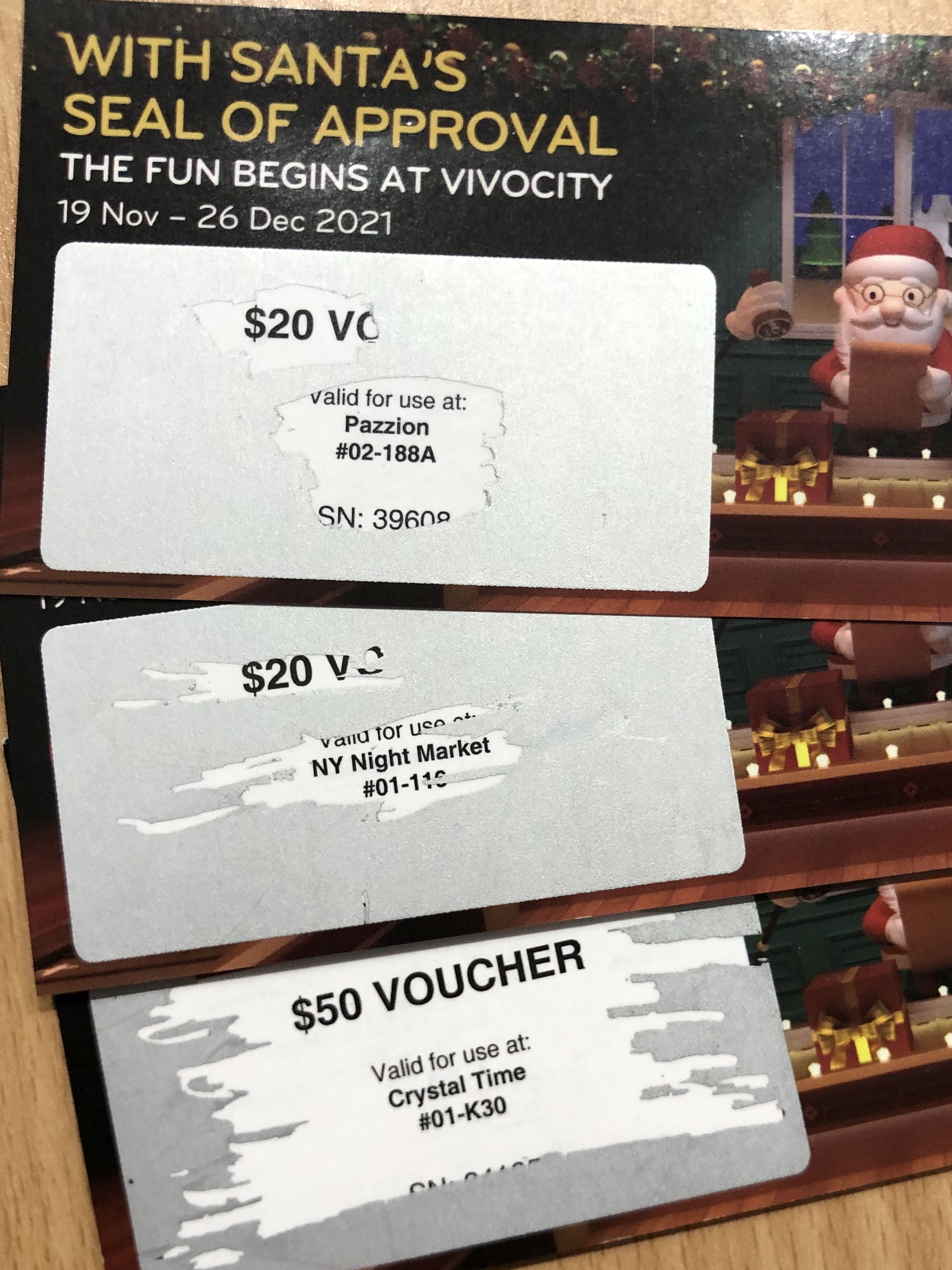 vivocity voucher crystal time , Tickets & Vouchers, Vouchers on Carousell