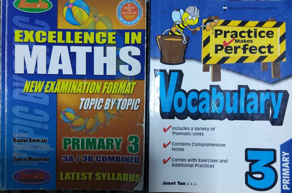 Vocabulary Primary 3 and Excellence in Math Primary 3, Hobbies & Toys ...