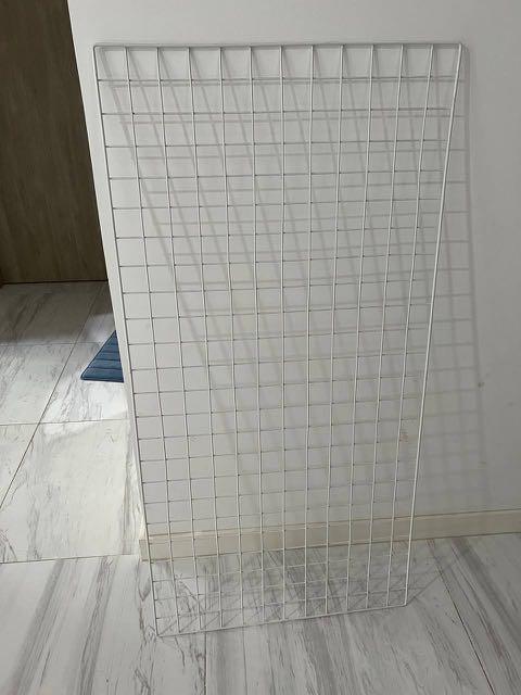 White Wire Steel Mesh - 60cm x 120cm, Furniture & Home Living, Home ...