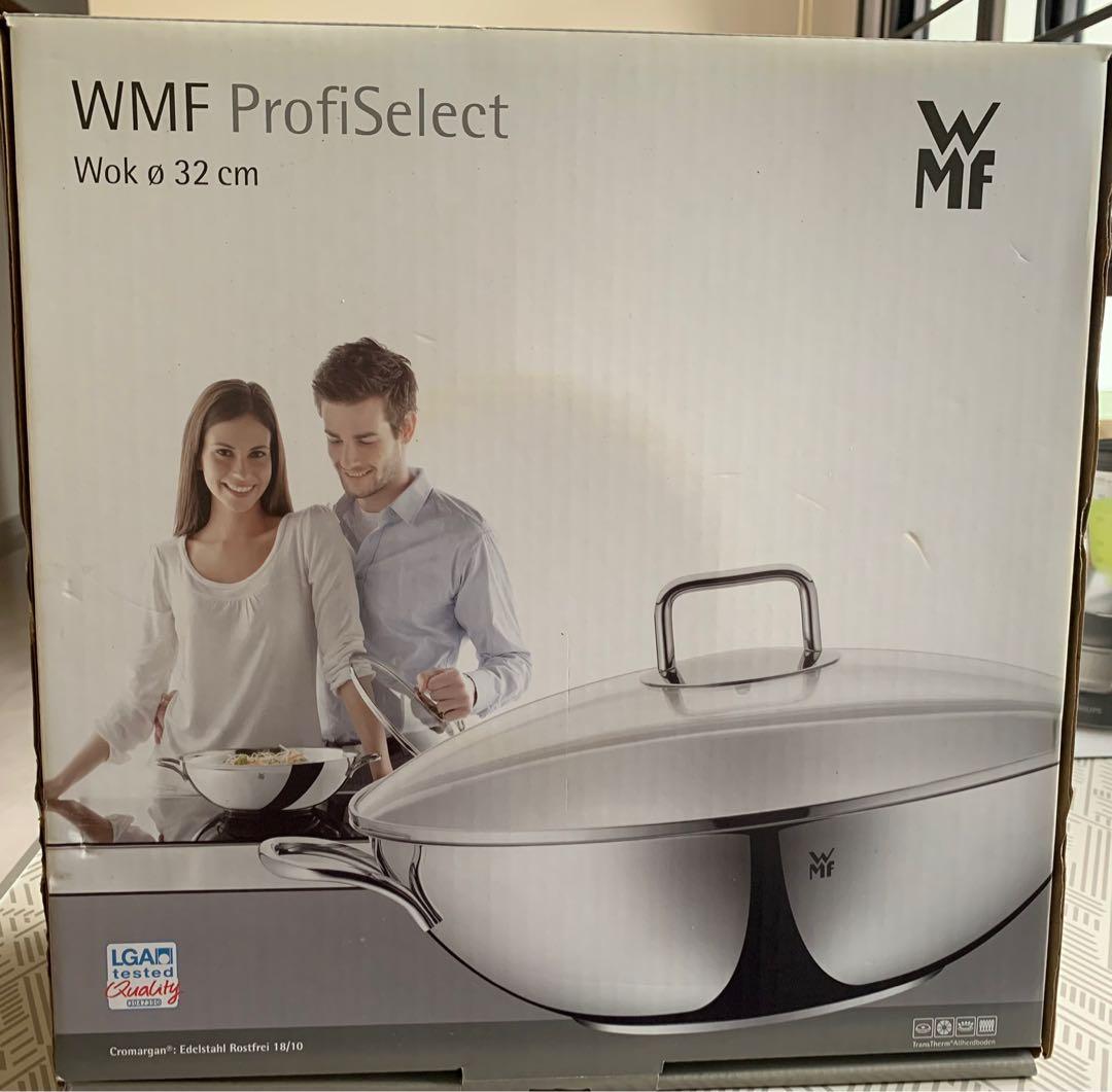 WMF Wok 32cm with side handle, Furniture & Home Living, Kitchenware ...