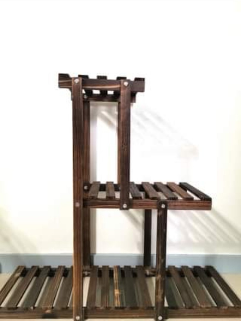 Wooden Multilayer Plant Rack, Furniture & Home Living, Furniture ...