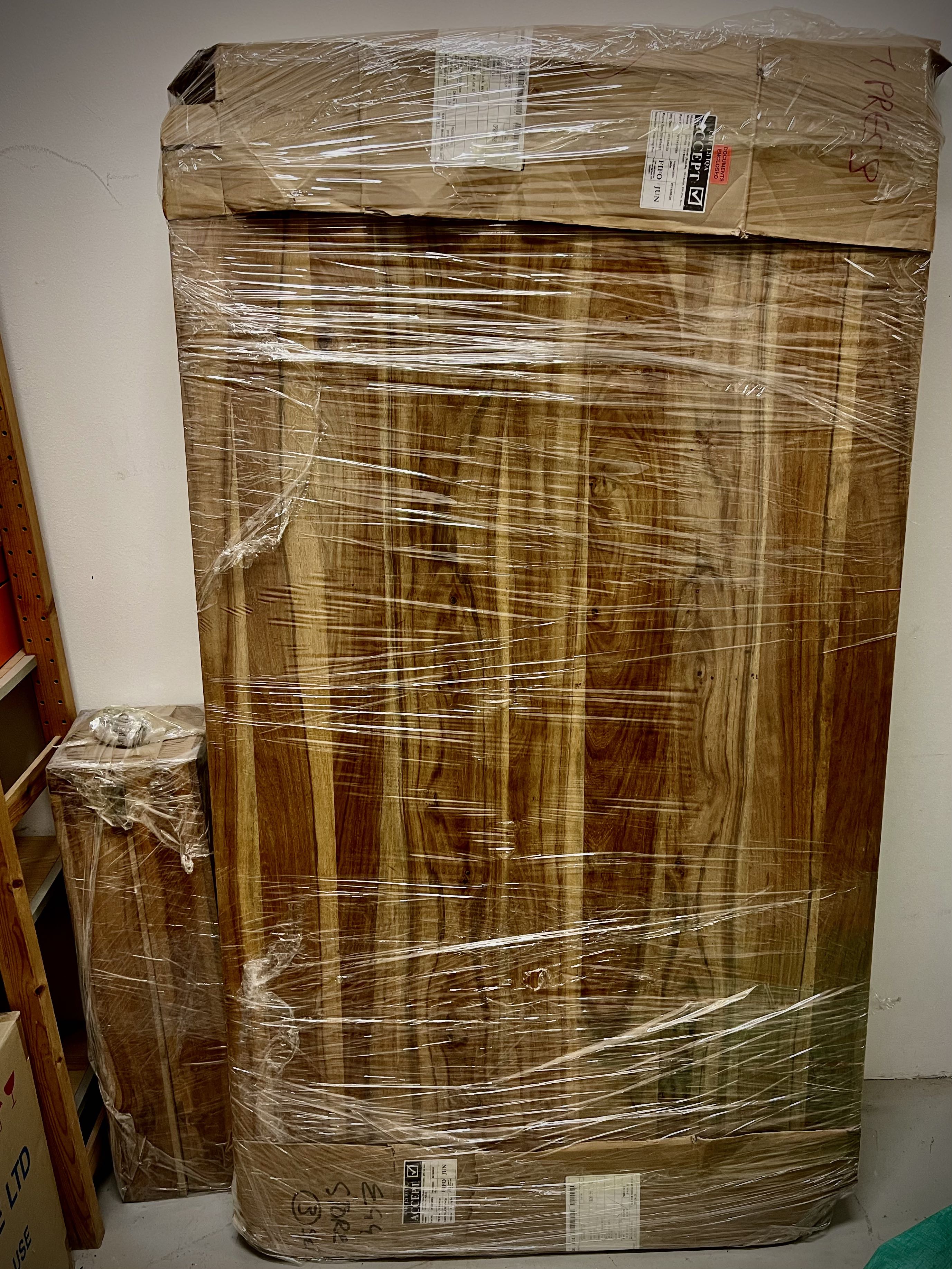 Wood-grain solid Dining Table with ends extension (free 2 x Matching ...