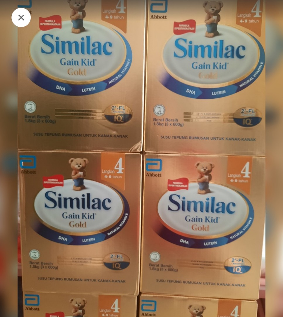 2x 1.8kg Similac Gain 4 Refill. Made in Denmark for Malaysia, Babies ...