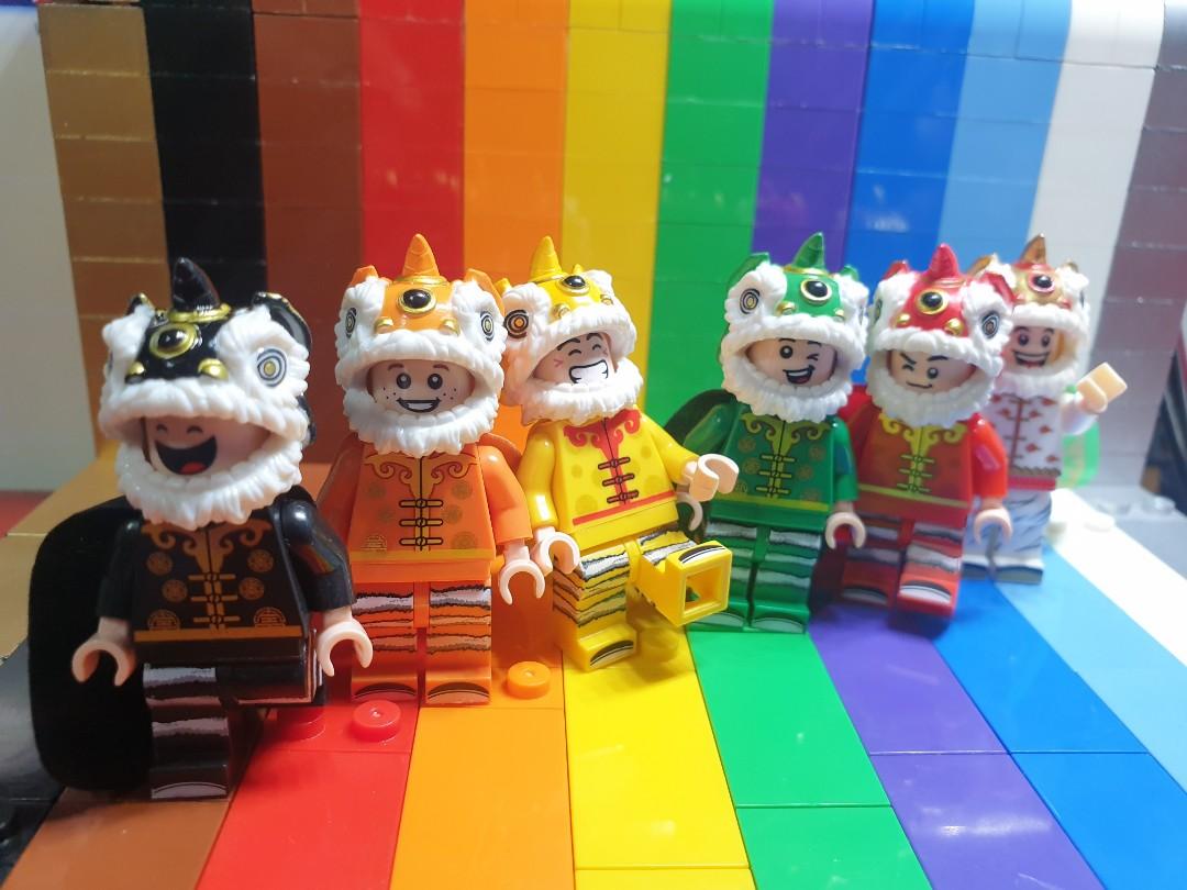 3rd party Lego Compatible Lion Dance Minifigures, Hobbies & Toys, Toys ...