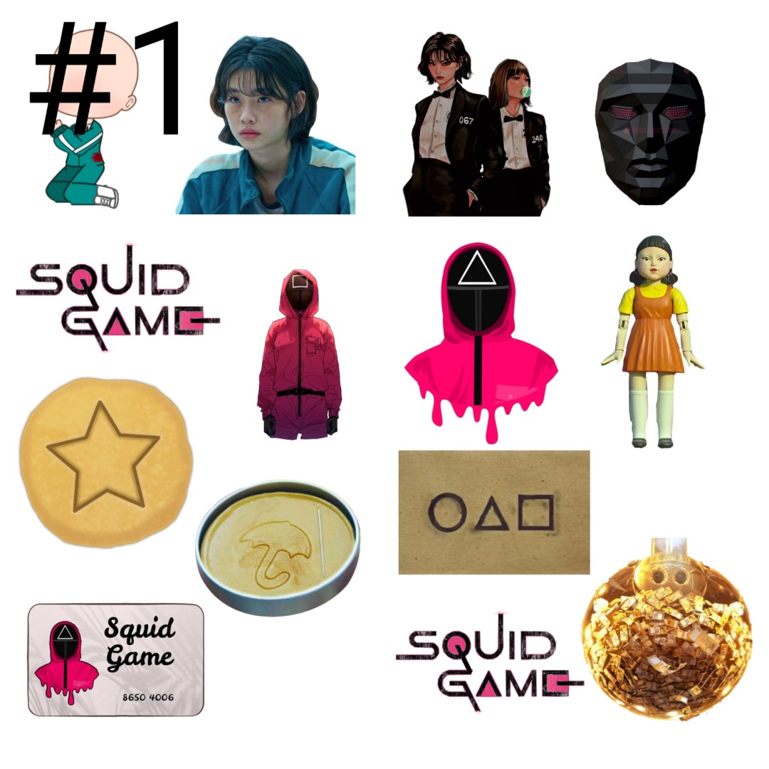 Aesthetic glossy squid game stickers :), Hobbies & Toys, Art & Prints ...