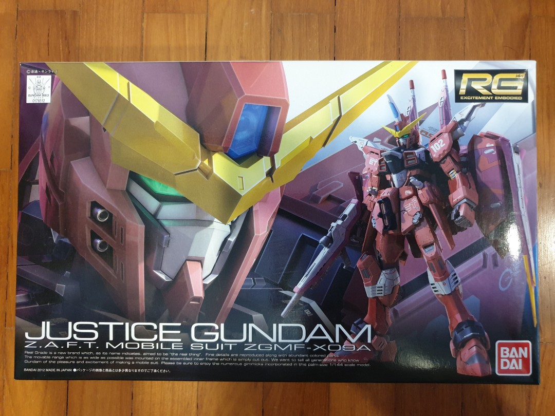 Brand New Bandai RG Real Grade 1/144 Scale Justice Gundam. Nt PG, MG ...