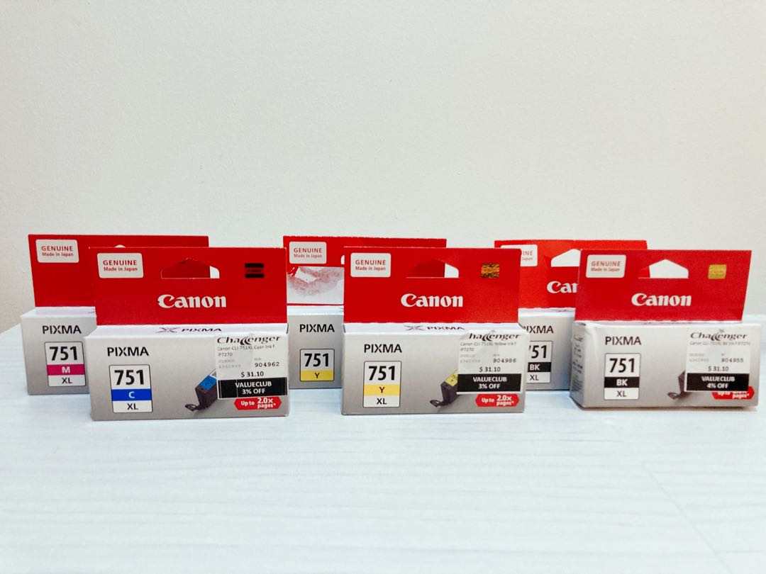 Canon Pixma 751 XL Genuine Ink, Computers & Tech, Printers, Scanners ...