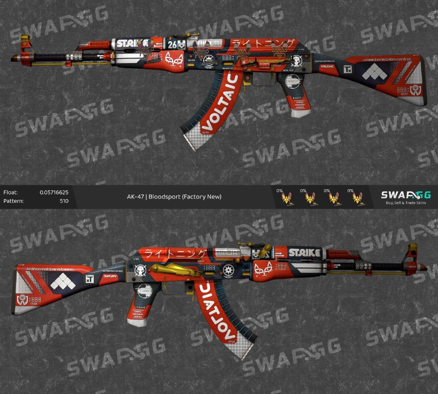 CSGO AK-47 Bloodsport FN w 4 Vitality Holo, Video Gaming, Video Games ...