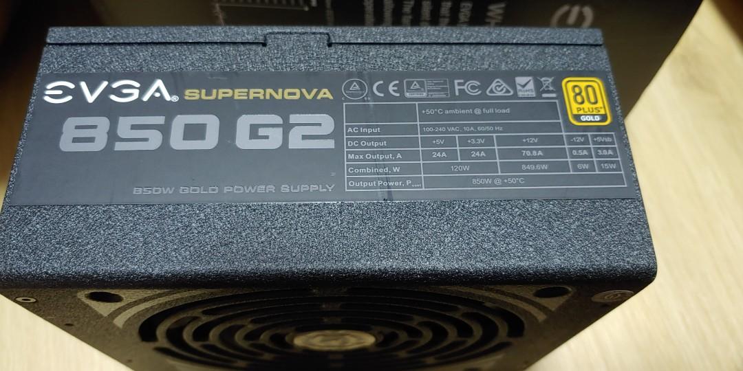 EVGA 850 G2 supernova Gold 80+ PSU power supply 850 watts, Computers ...