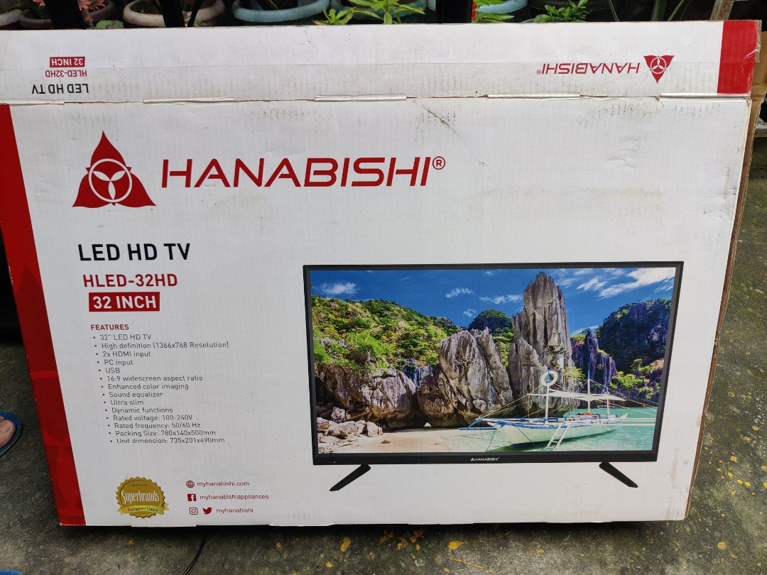 Hanabishi 32 inch LED HD TV, TV & Home Appliances, TV & Entertainment ...
