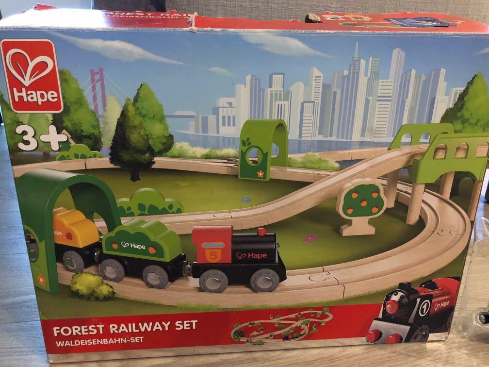 Hape train set with additional train, Hobbies & Toys, Toys & Games on ...