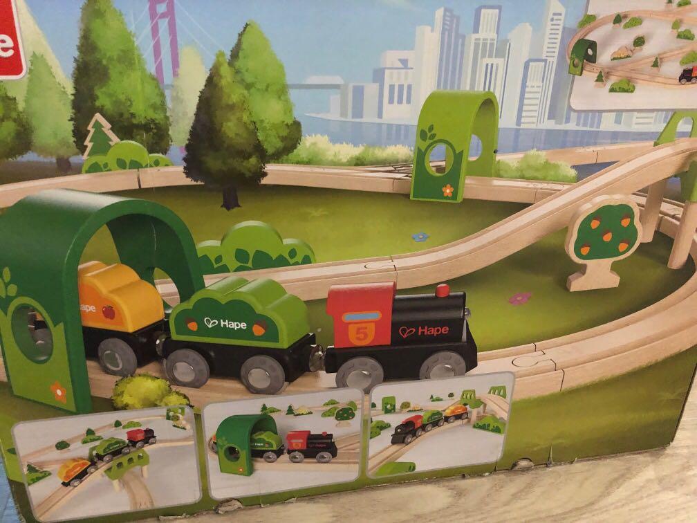 Hape train set with additional train, Hobbies & Toys, Toys & Games on ...