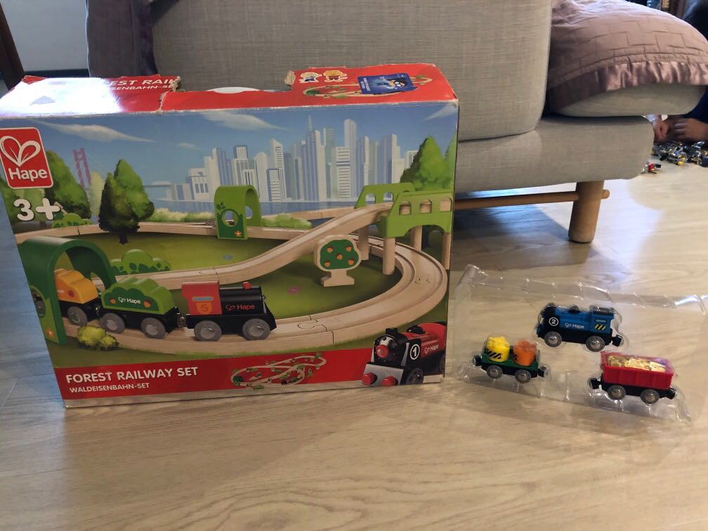 Hape train set with additional train, Hobbies & Toys, Toys & Games on ...