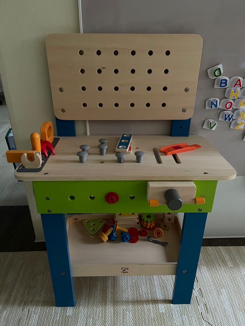Hape workbench, Hobbies & Toys, Toys & Games on Carousell