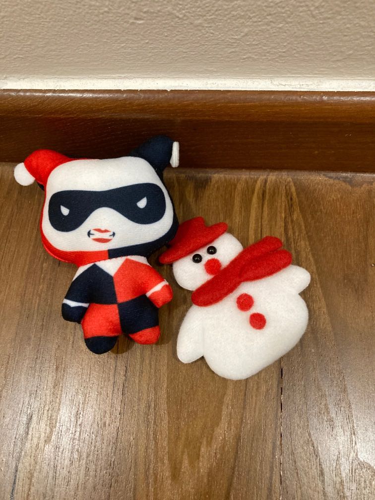 Harley Quinn plushie with a tiny cute snowman, Hobbies & Toys, Toys ...