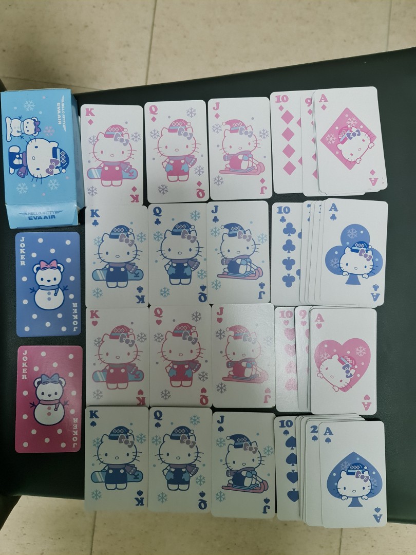Hello Kitty Poker Playing cards (Eva air), Hobbies & Toys, Memorabilia ...