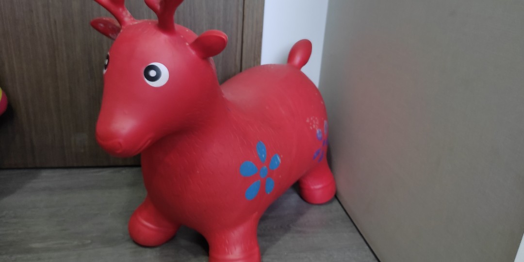 Inflatable jumping deer bouncy hopper bounce jump toy, Hobbies & Toys ...