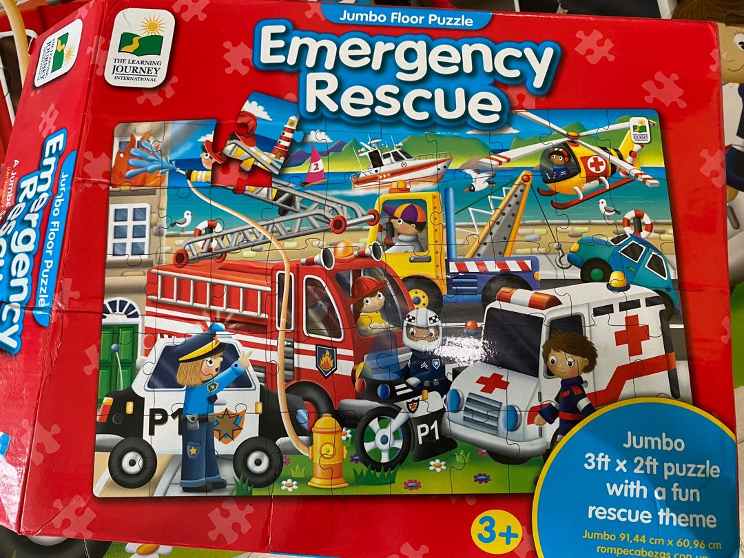 Jumbo Floor Puzzle (Emergency Rescue), Hobbies & Toys, Toys & Games on ...