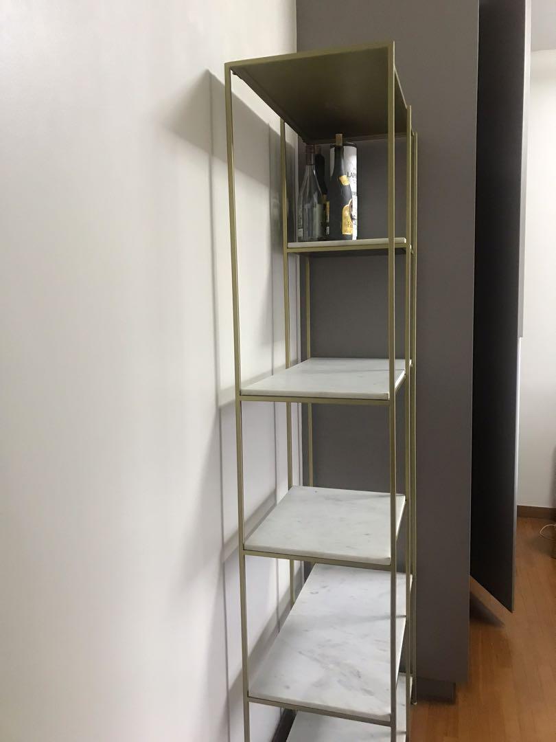 Marble and Gold Display Shelf, Furniture & Home Living, Furniture ...