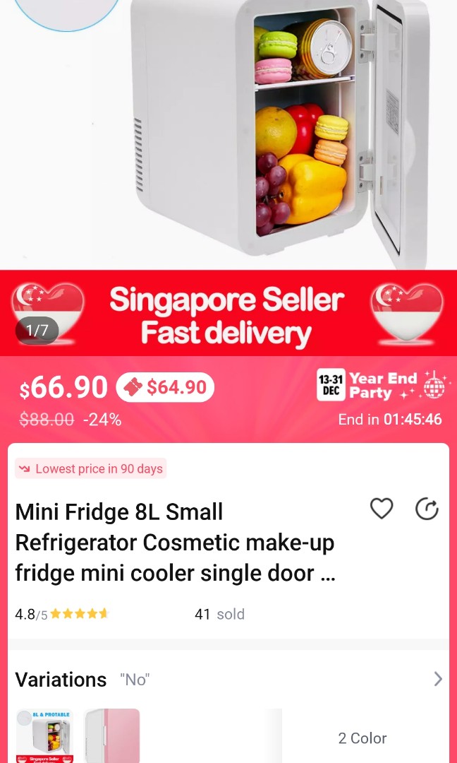 Mini fridge 8L used for less than half a day, TV & Home Appliances ...