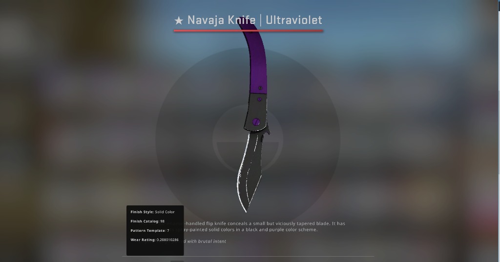 Navaja Knife Ultraviolet Field-Tested CSGO, Video Gaming, Gaming ...