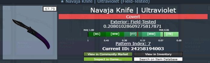 Navaja Knife Ultraviolet Field-Tested CSGO, Video Gaming, Gaming ...