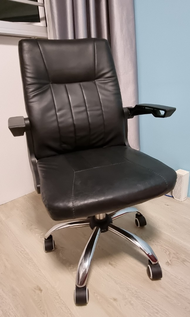 Office Chair with Movable Arm Rest, Furniture & Home Living, Furniture ...