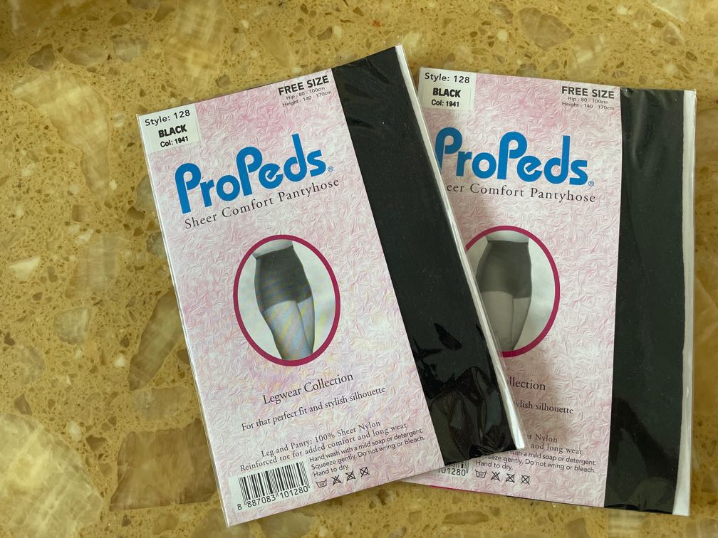 ProPeds sheer comfort pantyhose stockings (black), Women's Fashion, New ...