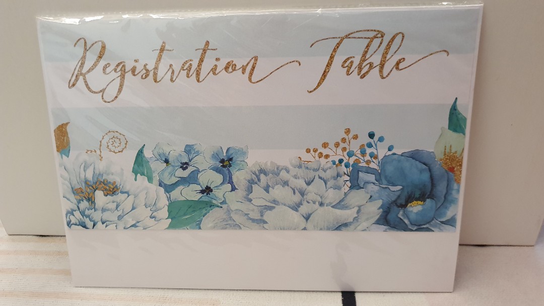 Registration table signage, Hobbies & Toys, Stationery & Craft, Art ...