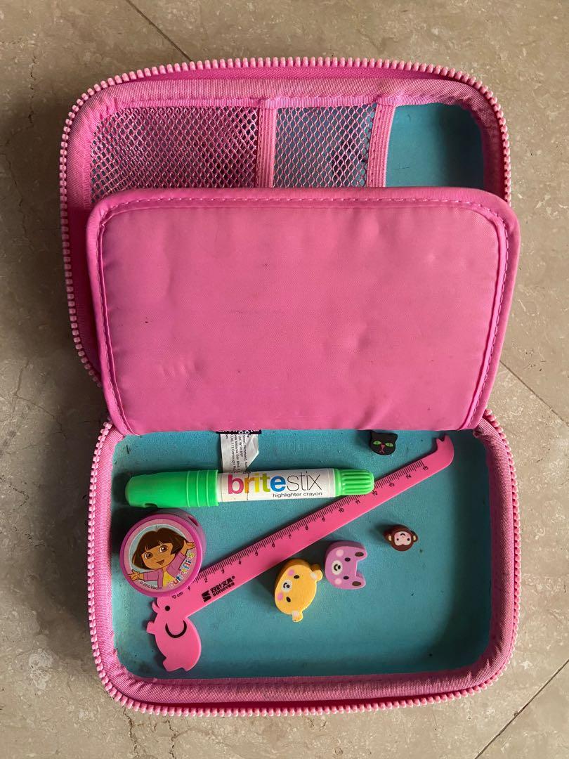 Smiggle Pencil Case - blue & pink butterfly, Mobile Phones & Gadgets ...