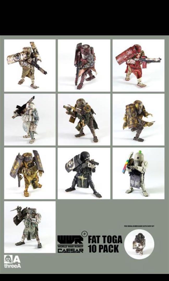 Very Rare Set. [3A-CAESAR10P] THREEA WWRp Caesar Fat Toga 10 Pack Figure "Ashley Wood" Designer ...