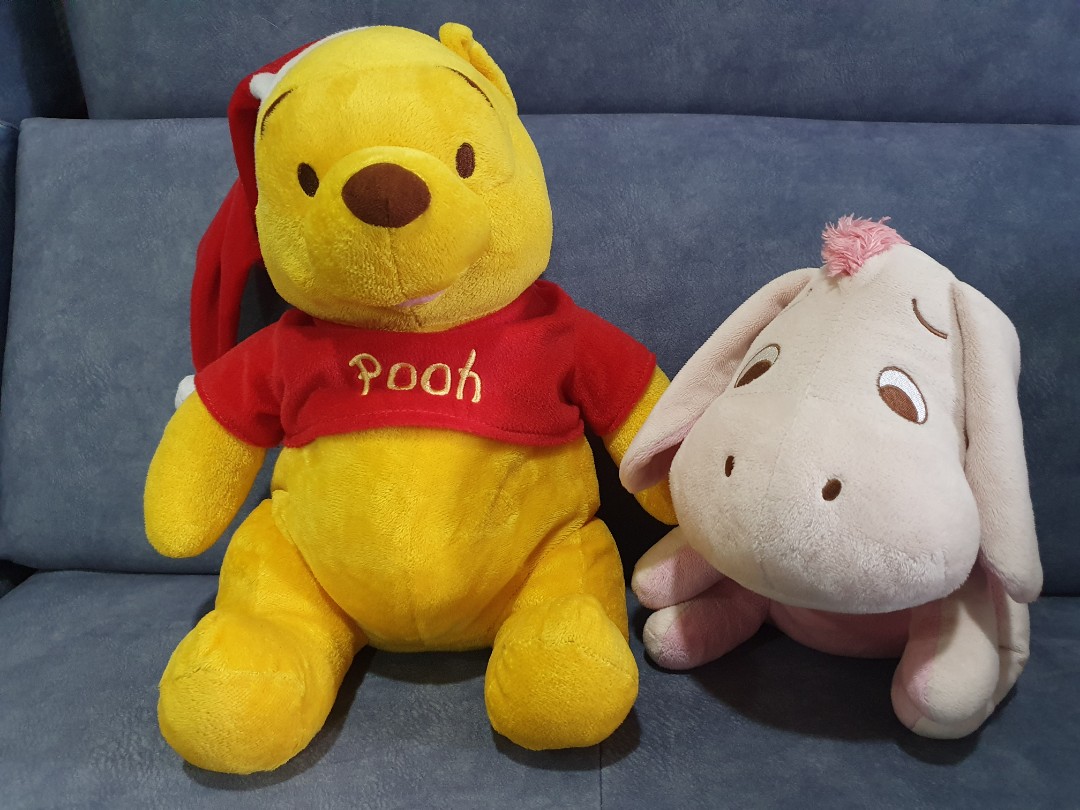 Winnie the pooh and pink eeyore, Hobbies & Toys, Toys & Games on Carousell