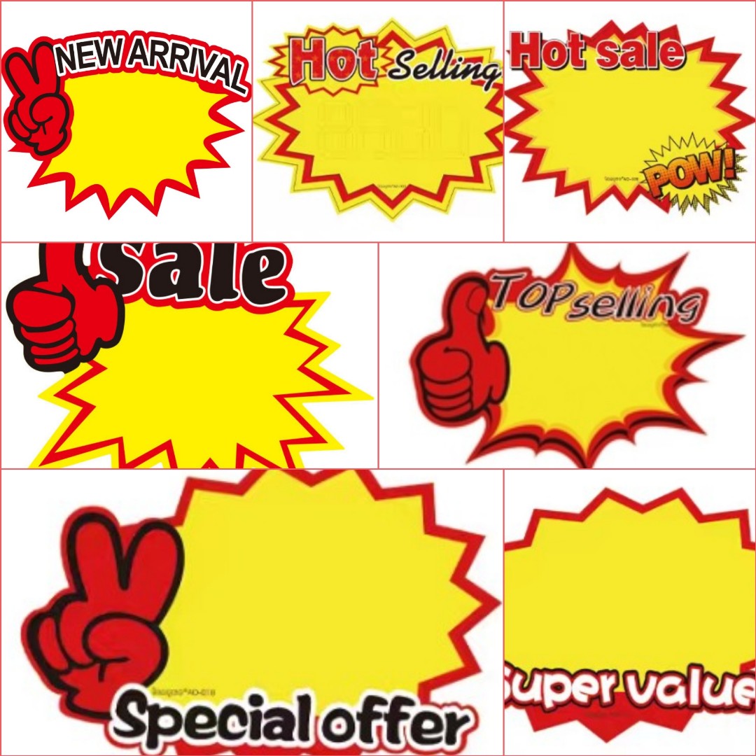 10 pcs/pkt 14 x 11 cm Pop Card / Price Tag / Promotion Display Card ...