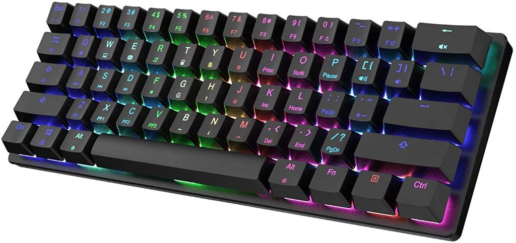 605) STOGA 60% Mechanical Gaming Keyboard, RGB Small Compact 61-Key USB ...
