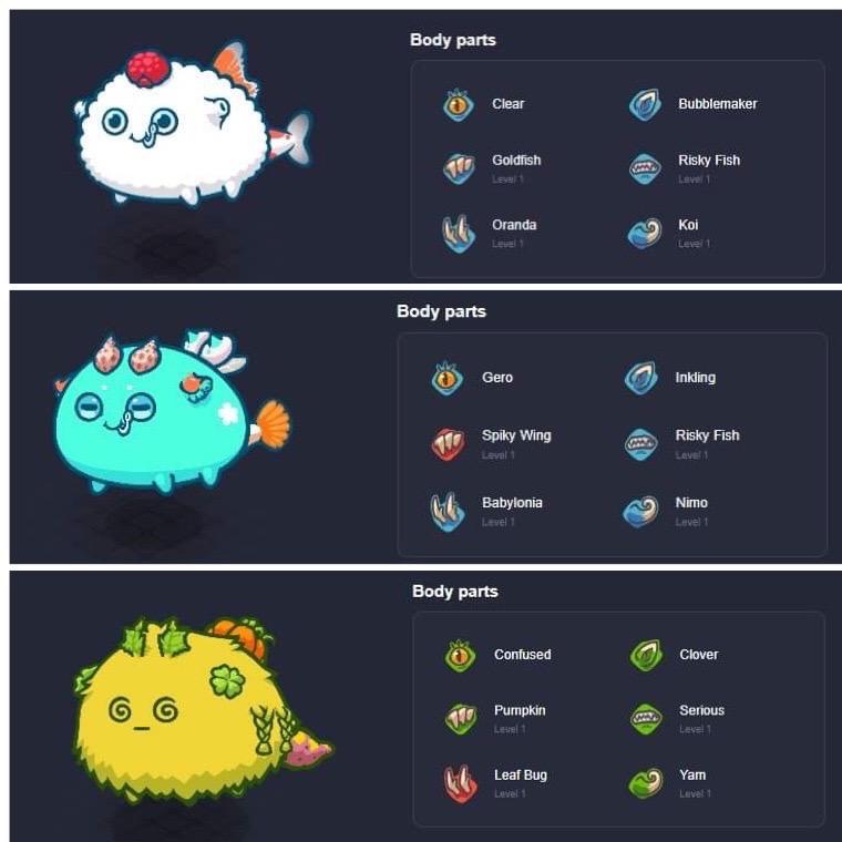 Rush sale: Axie Infinity Team (Aqua, Aqua, Plant), Video Gaming, Video ...