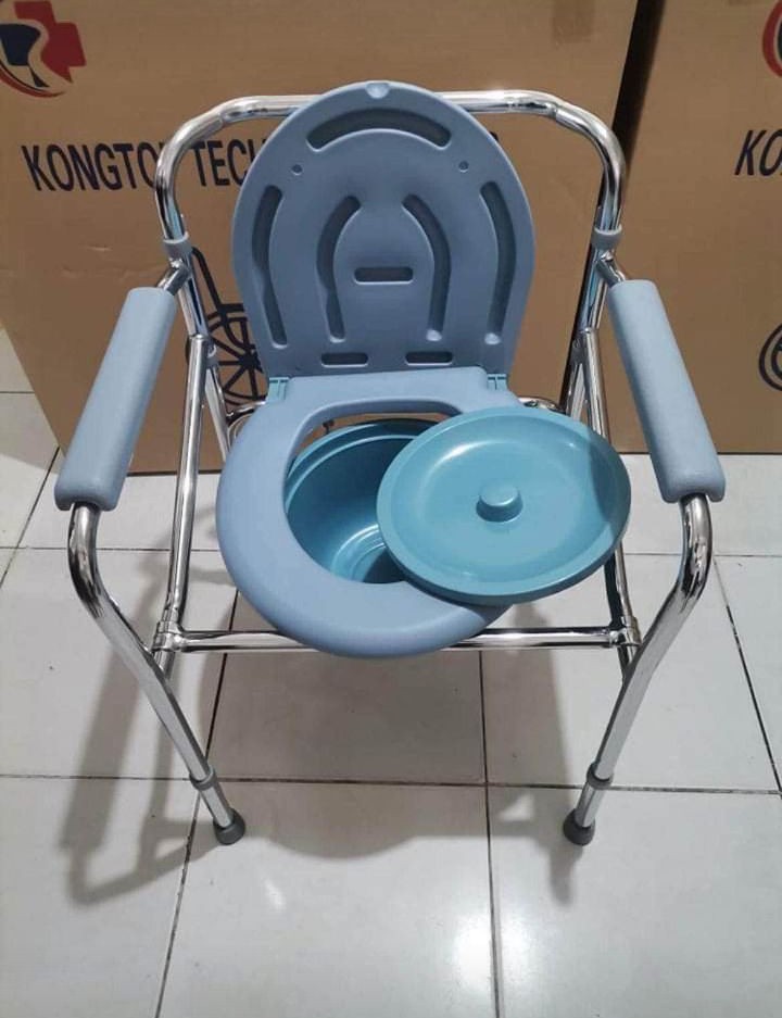 BLUE COMMODE CHAIR SKELETON TYPE, Health & Nutrition, Assistive ...