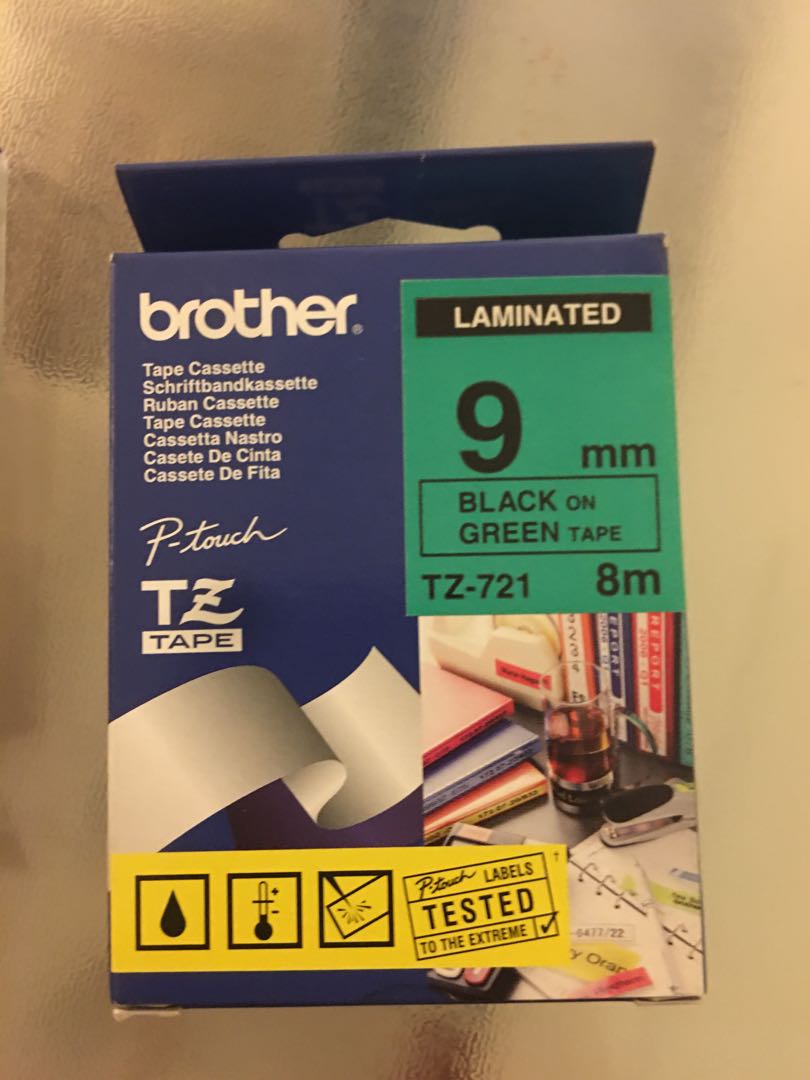 Brother label 9mm tape (original), Hobbies & Toys, Stationery & Craft ...