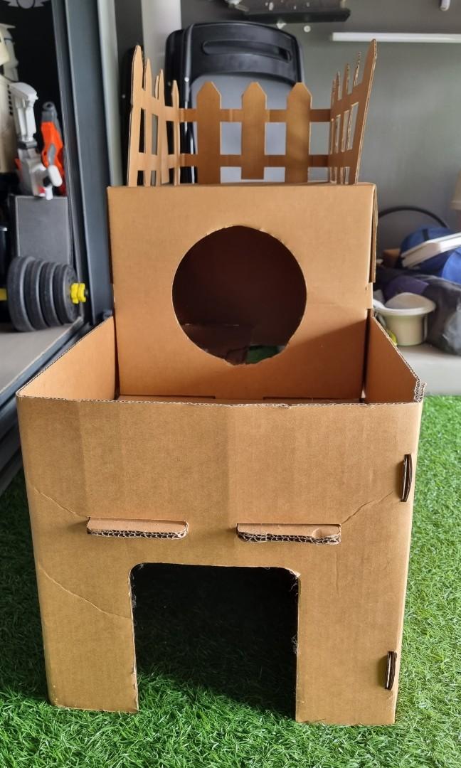 Bunny Cardboard Castle, Pet Supplies, Homes & Other Pet Accessories on ...