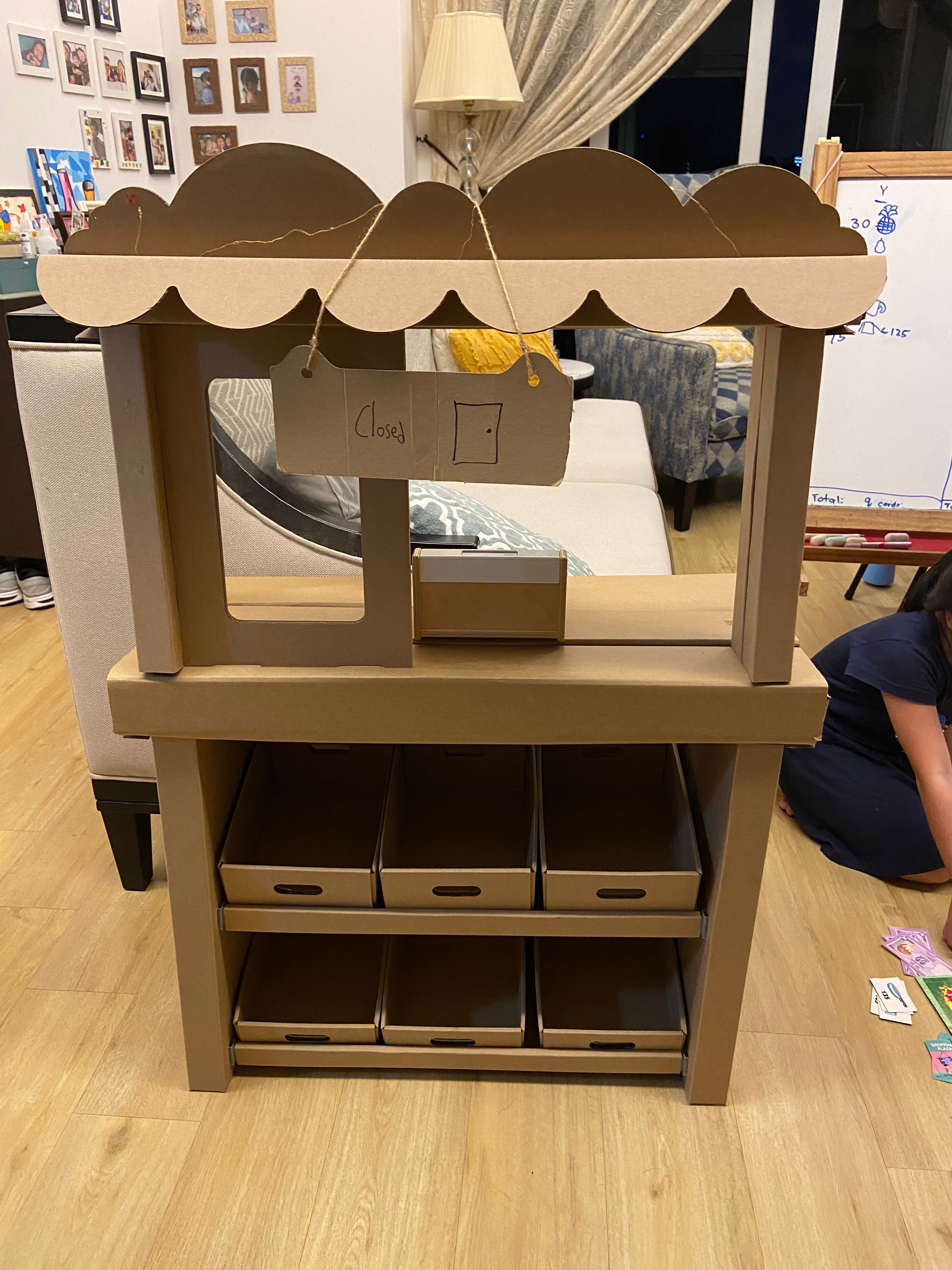 Cardboard Stall Shop, Hobbies & Toys, Toys & Games on Carousell