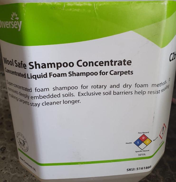 Diversey wool safe concentrated liquid foam shampoo for carpets 5L ...
