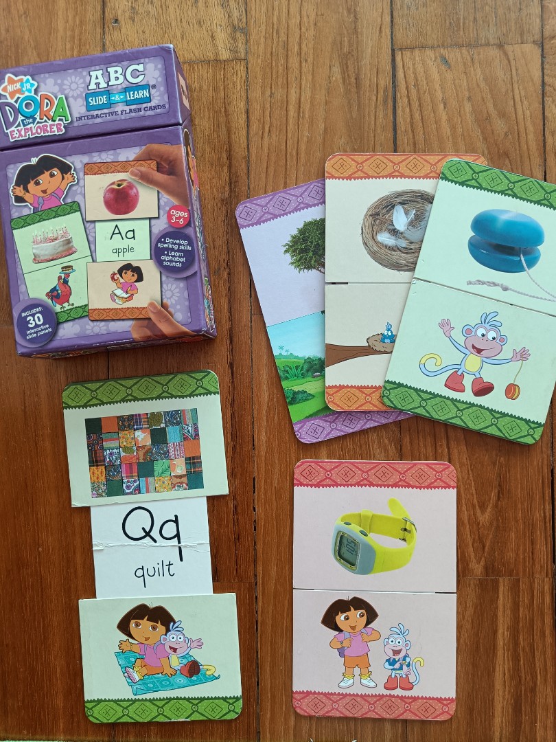 Dora ABC alphabet cards, Hobbies & Toys, Books & Magazines, Children's ...