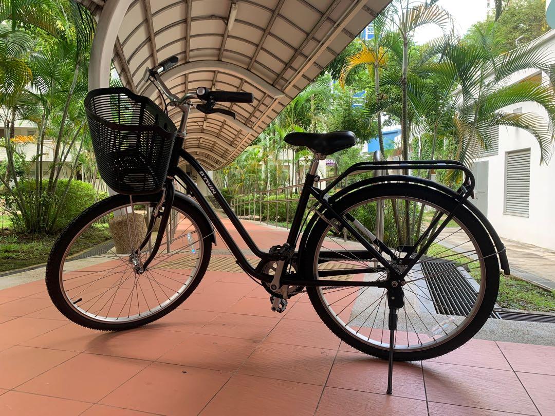 Elops 100 Low Frame 26in Single Speed City Bike, Sports Equipment ...