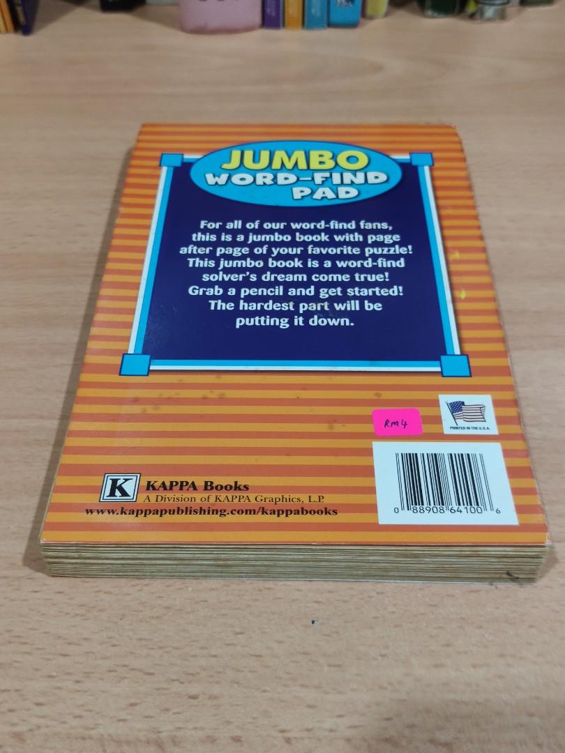 (ENG) Jumbo Word-Find Pad Volume 1, Hobbies & Toys, Books & Magazines ...