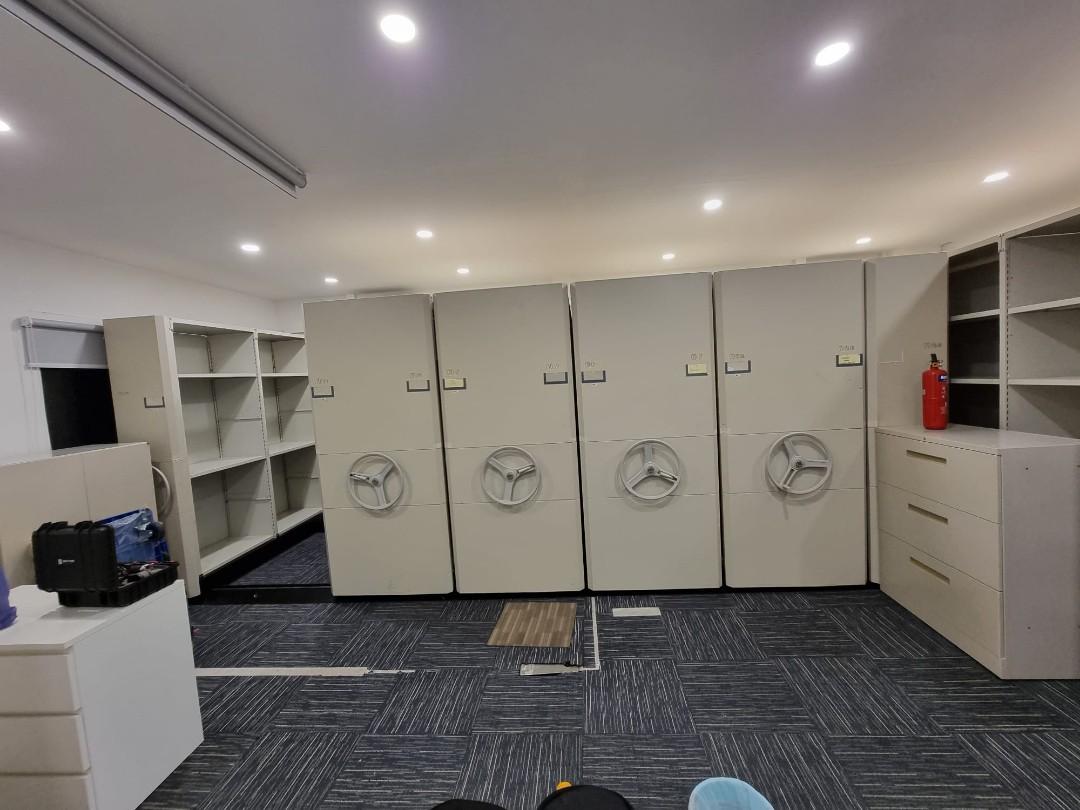 File compactus, mobile filing system used heavy duty storage sysyem ...