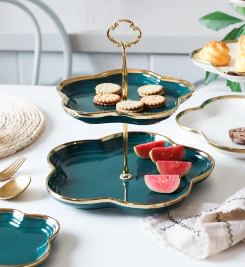 Flora design 3 tier Pastry Cake Stand, Furniture & Home Living ...
