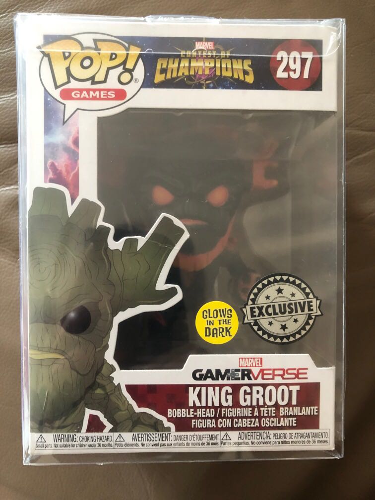 FUNKO POP 297 KING GROOT (Marvel Contest of Champions) GAMERVERSE GITD ...