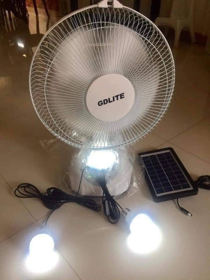 GD-8019 GDLITE RECHARGEABLE DESK FAN 12", Furniture & Home Living ...