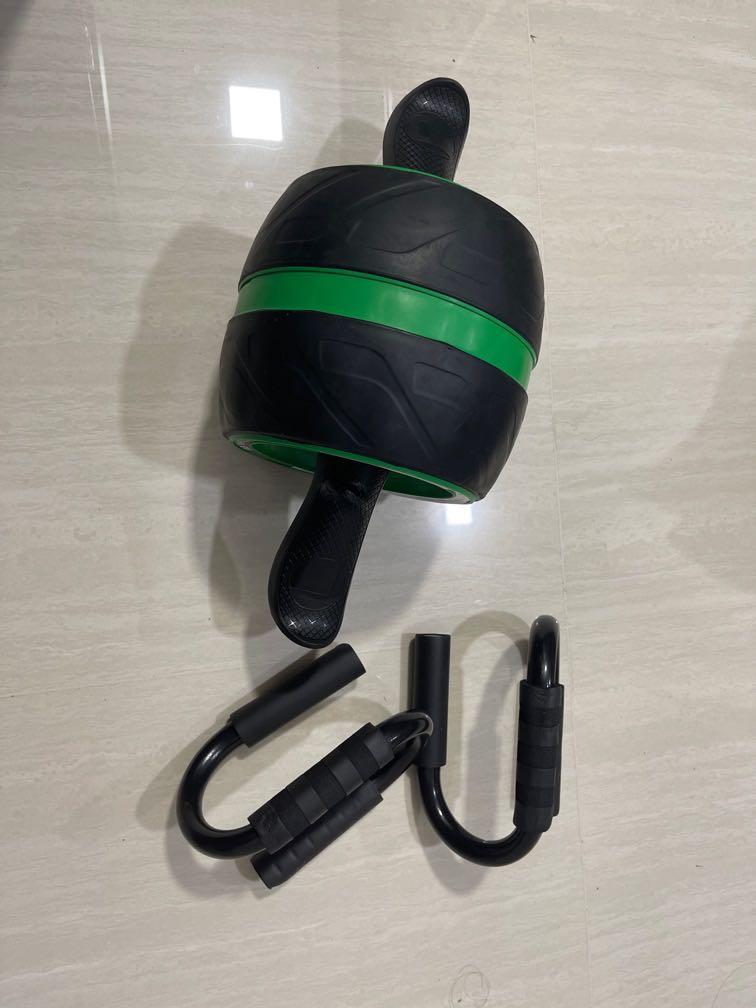 Home Gym Workout Equipment Ab Carver Pro Roller + solid push up stand ...