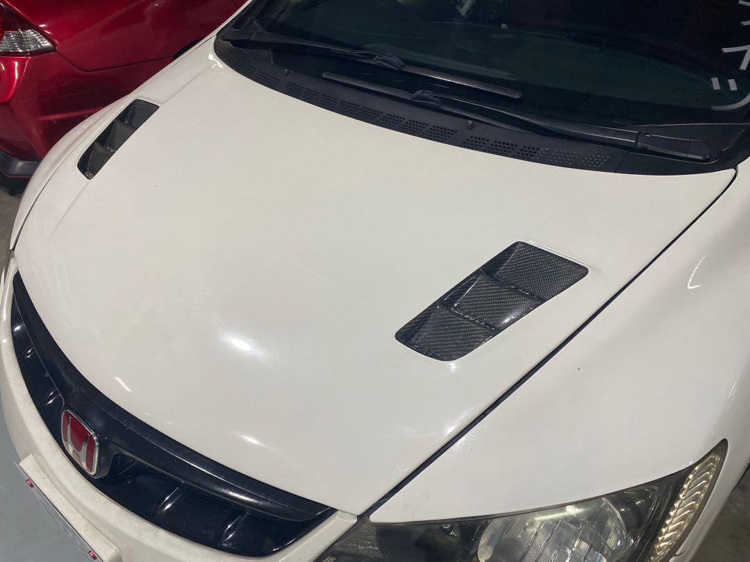 Honda Civic FD Carbon Fibre Mugen RR Bonnet, Car Accessories, Accessories on Carousell