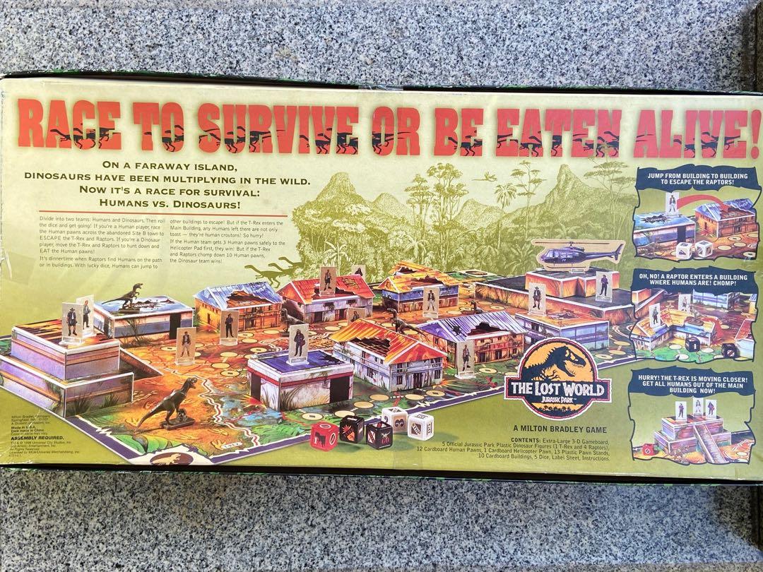 Jurassic park the lost world board game boardgame 侏羅紀公園 迷失世界 桌遊 mb 智樂遊戲 ...
